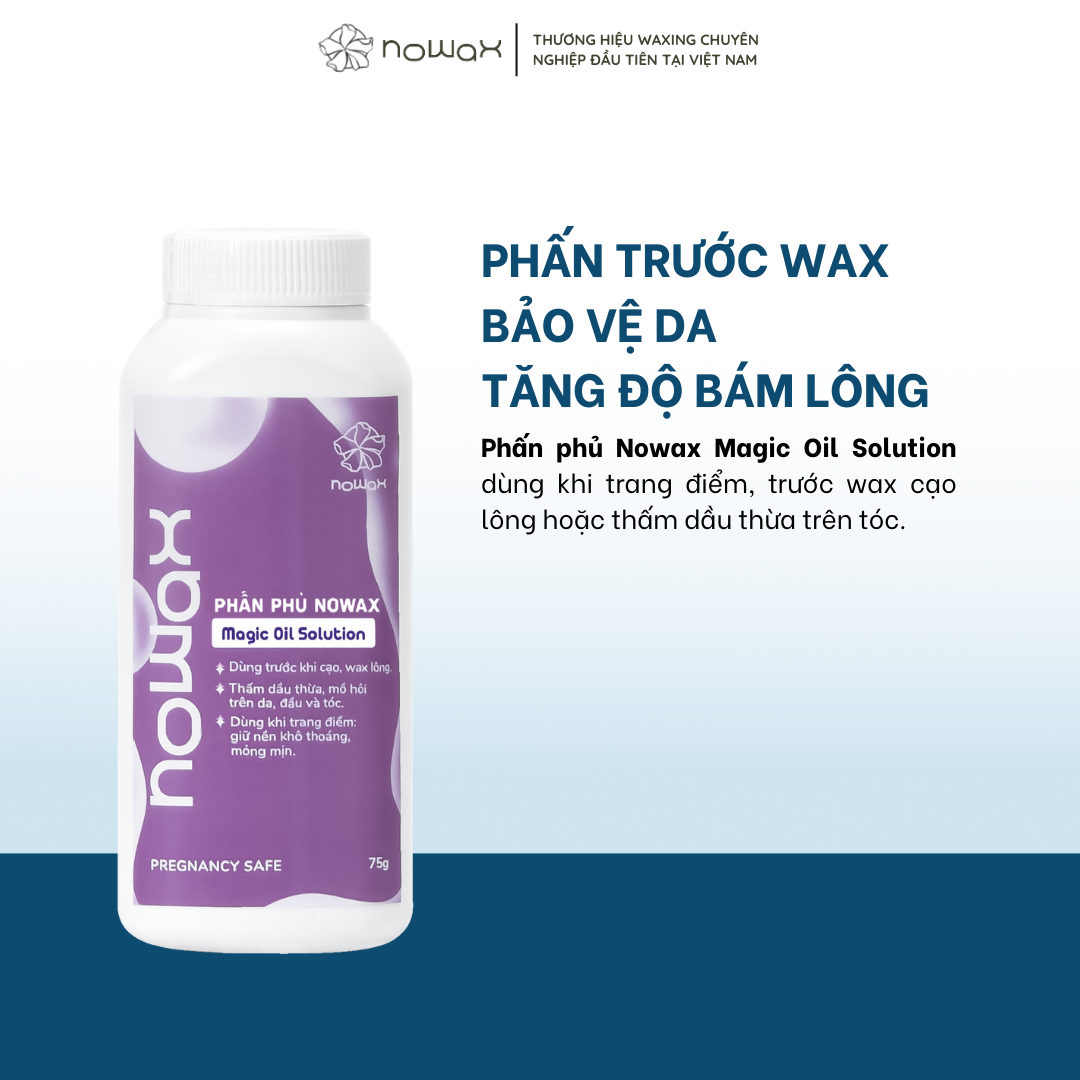 Phấn phủ Nowax MAGIC OIL SOLUTION dùng khi trang điểm, trước cạo wax ...
